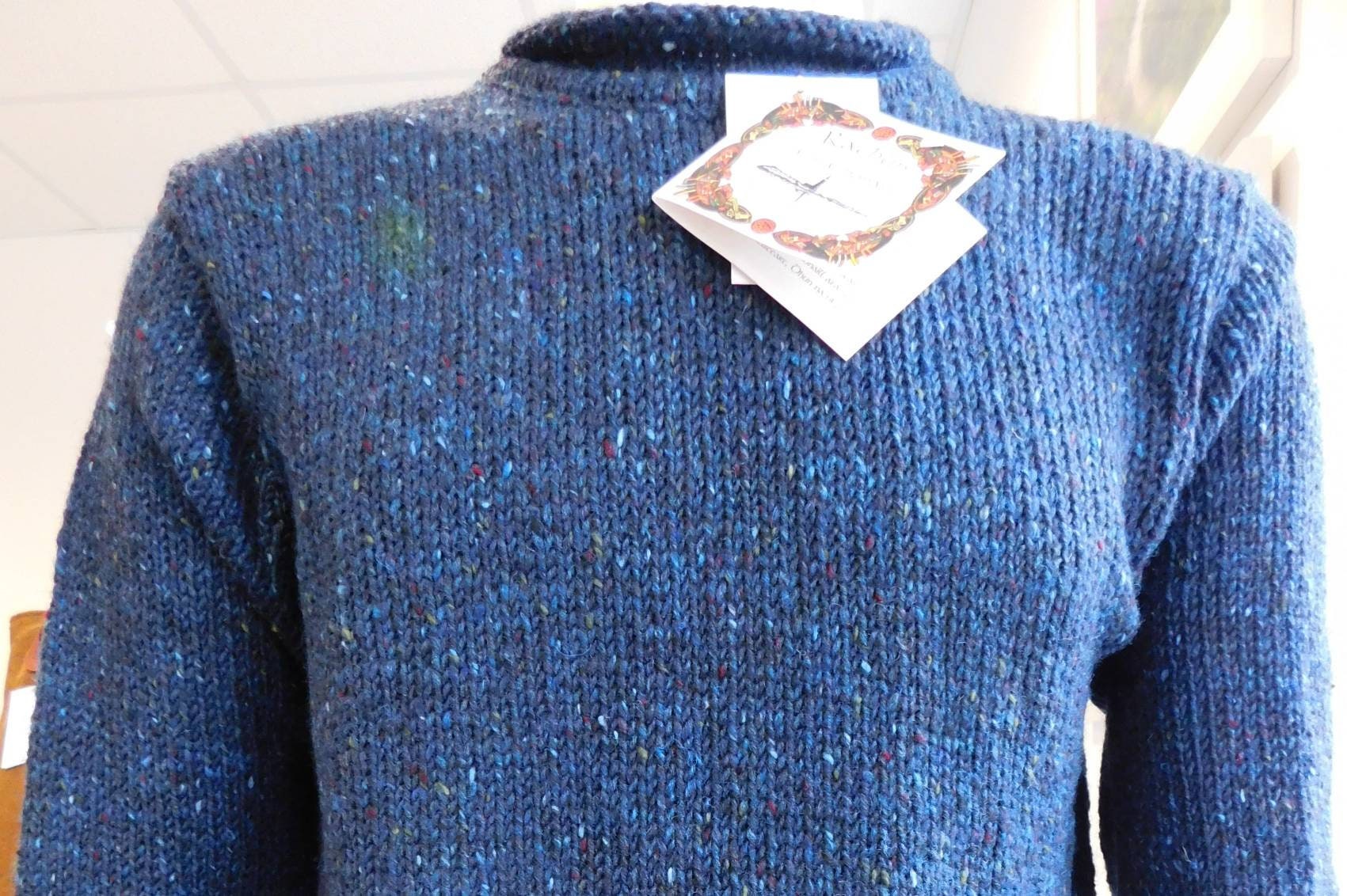 Irish Donegal Fisherman Sweater in 100% Donegal Tweed Wool | Etsy