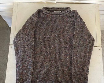 Irish Donegal Fisherman Sweater in 100% Donegal Tweed Wool | Etsy