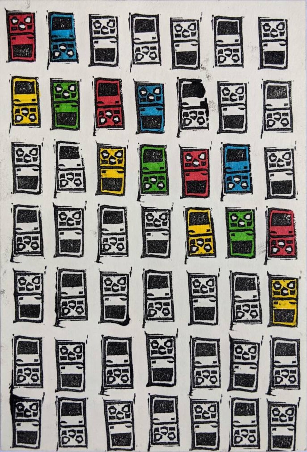 Guitar Pedal Linocut Print Original Artwork - Etsy