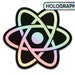 Holographic React Sticker - Etsy