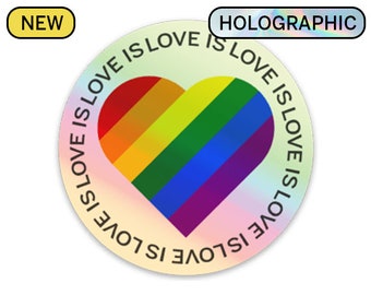 Holographic React Sticker - Etsy