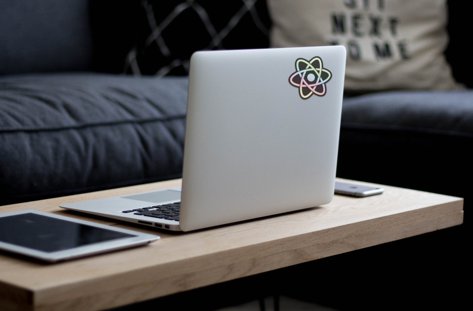 Holographic React Sticker - Etsy