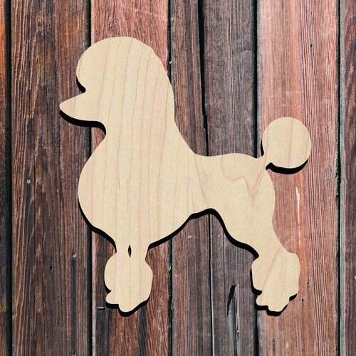Poodle Unfinished Wood Cutout Shape Laser Cut DIY Craft Bulk - Etsy