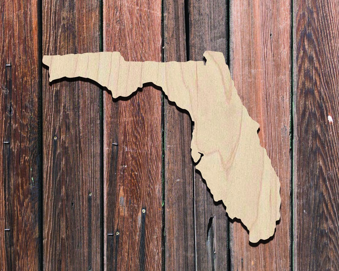 Florida Cutout State Wood Cutouts Wood Crafts DIY - Etsy Singapore