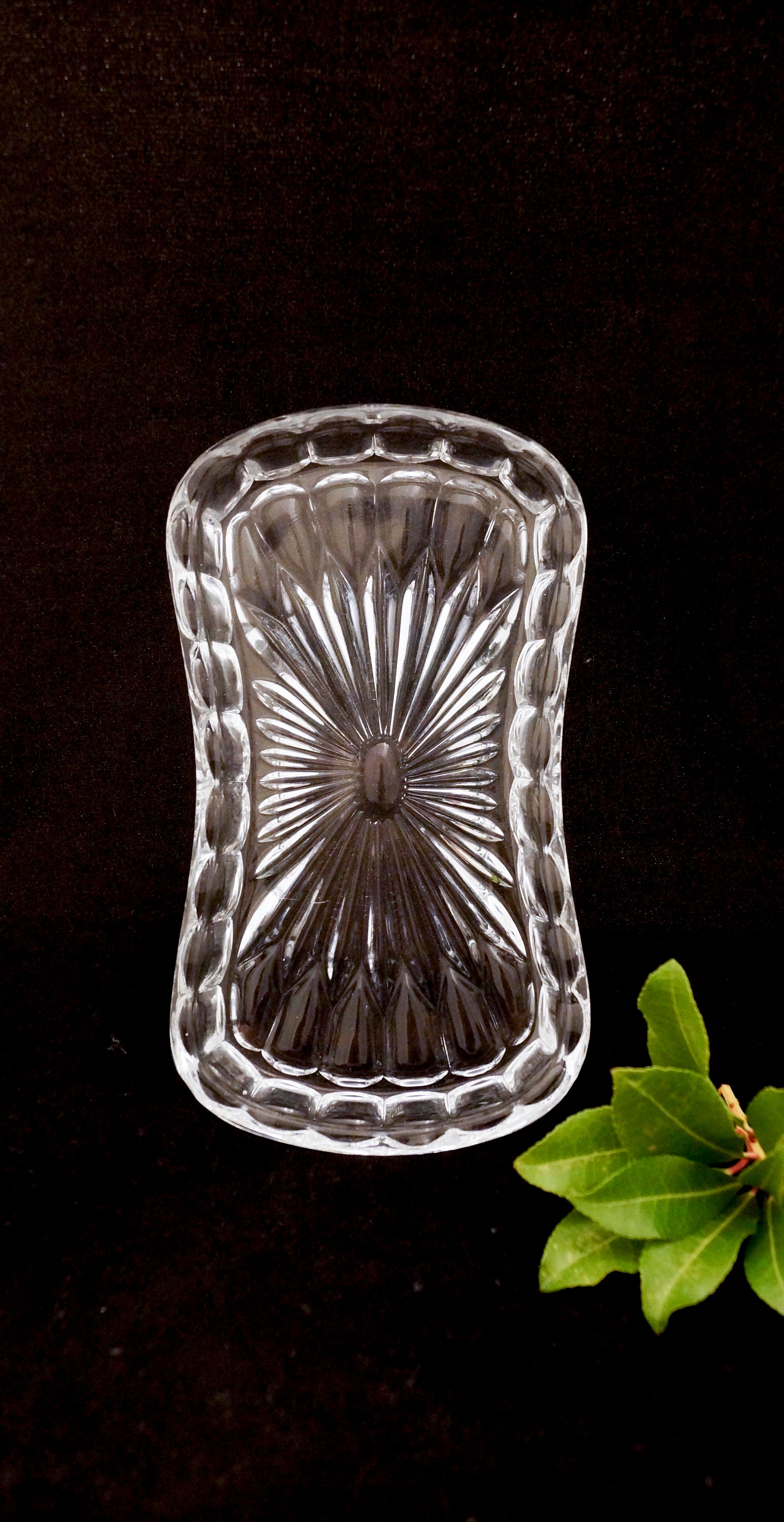 Beautiful 70s Serving Plate Rectangular Glass Plate Old Glass Deco ...