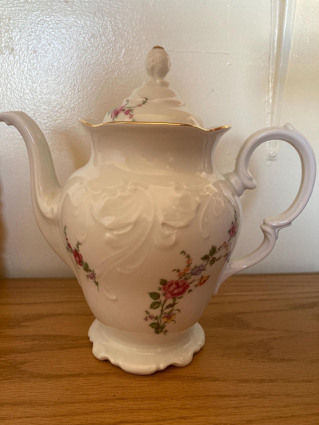 Wawel Rose Garden Teapot, 8 Cup, Made in Poland - Etsy UK
