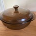 Pyrex Amber Glass Casserole Dish With Lid - Etsy