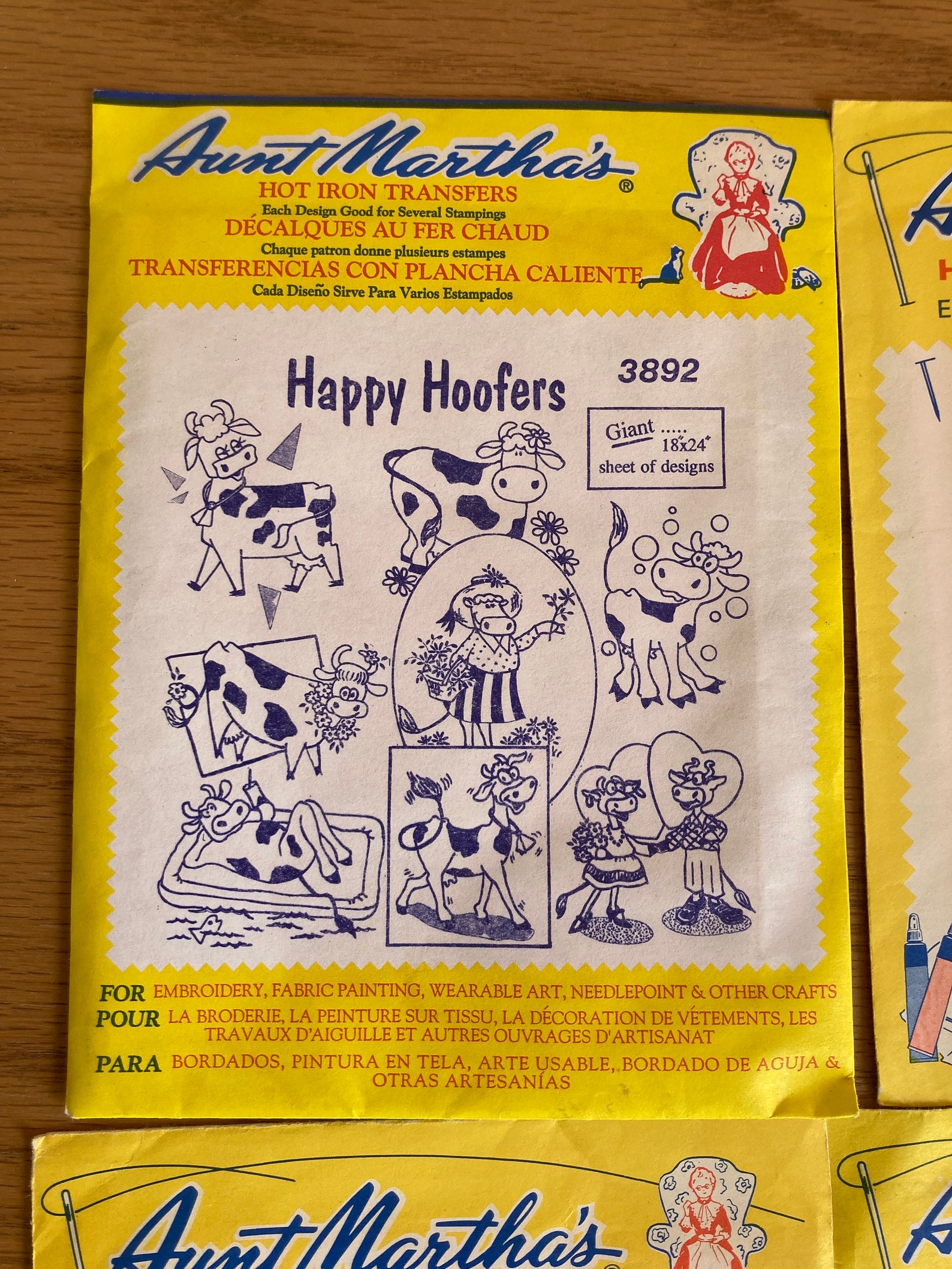 Set of 4 Aunt Marthas Hot Iron Transfers - Etsy