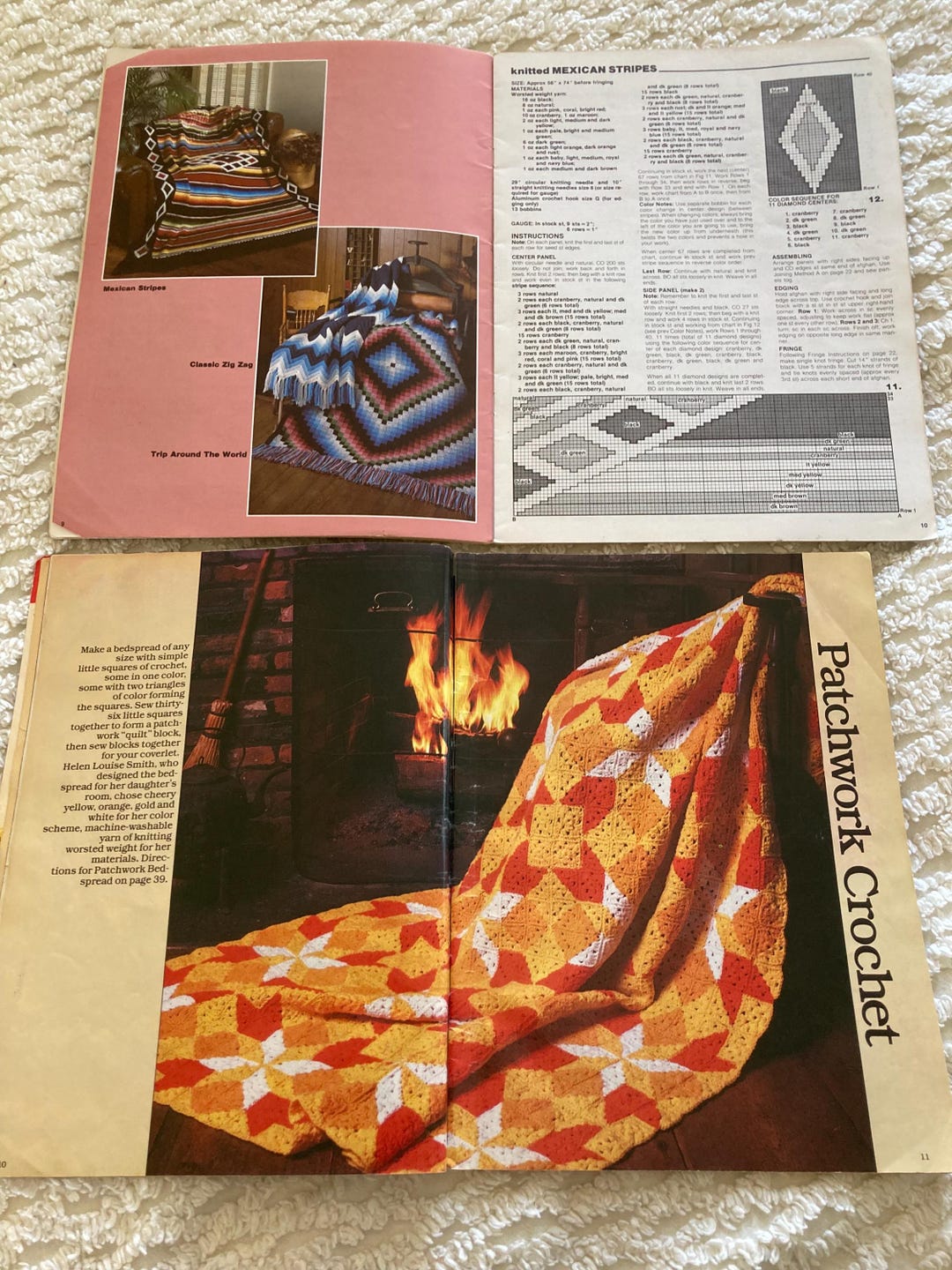 Lot of 9 Afghan Pattern Magazines and Leaflets - Etsy