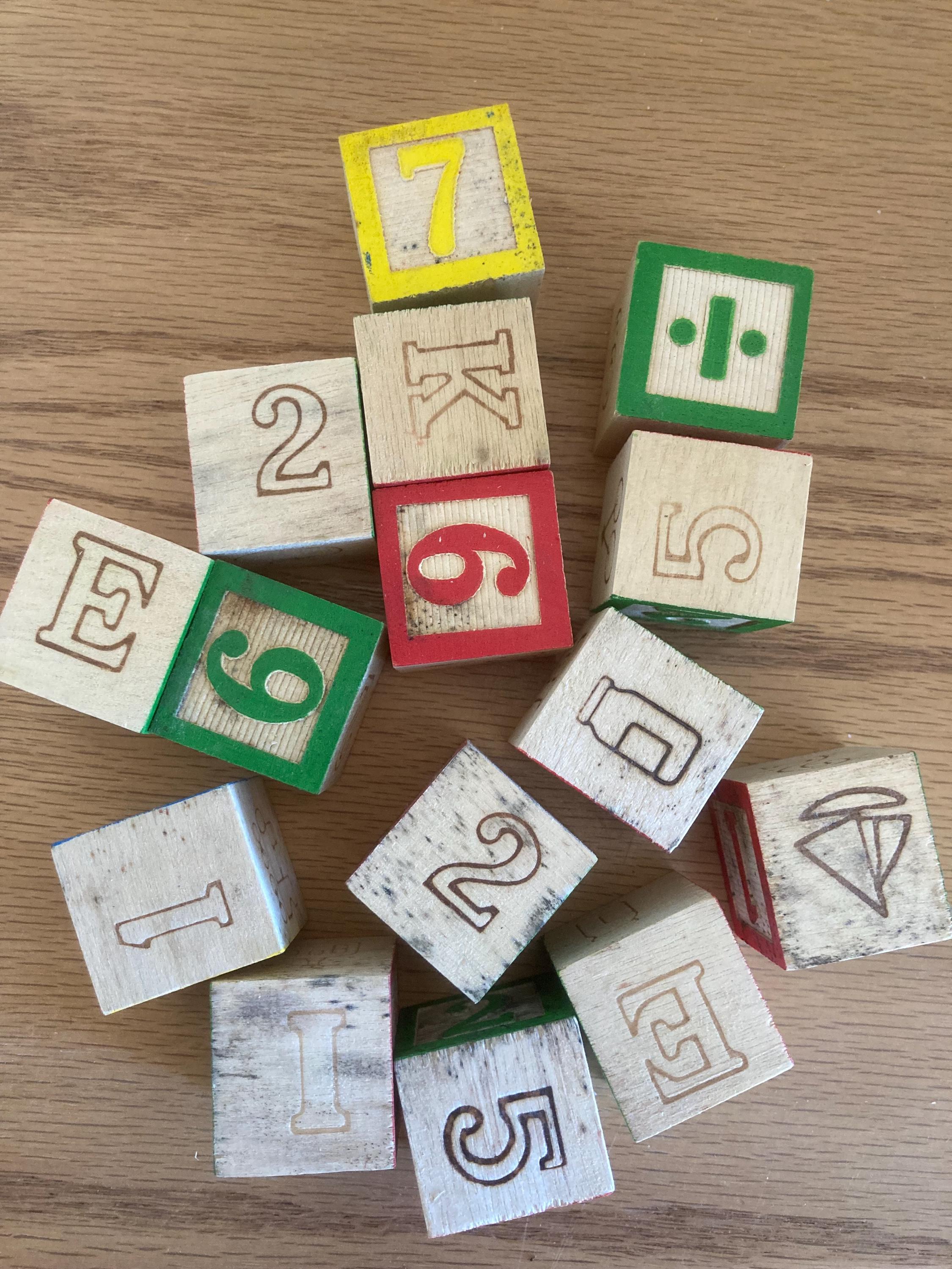 15 Vintage Wooden Number Blocks - Etsy