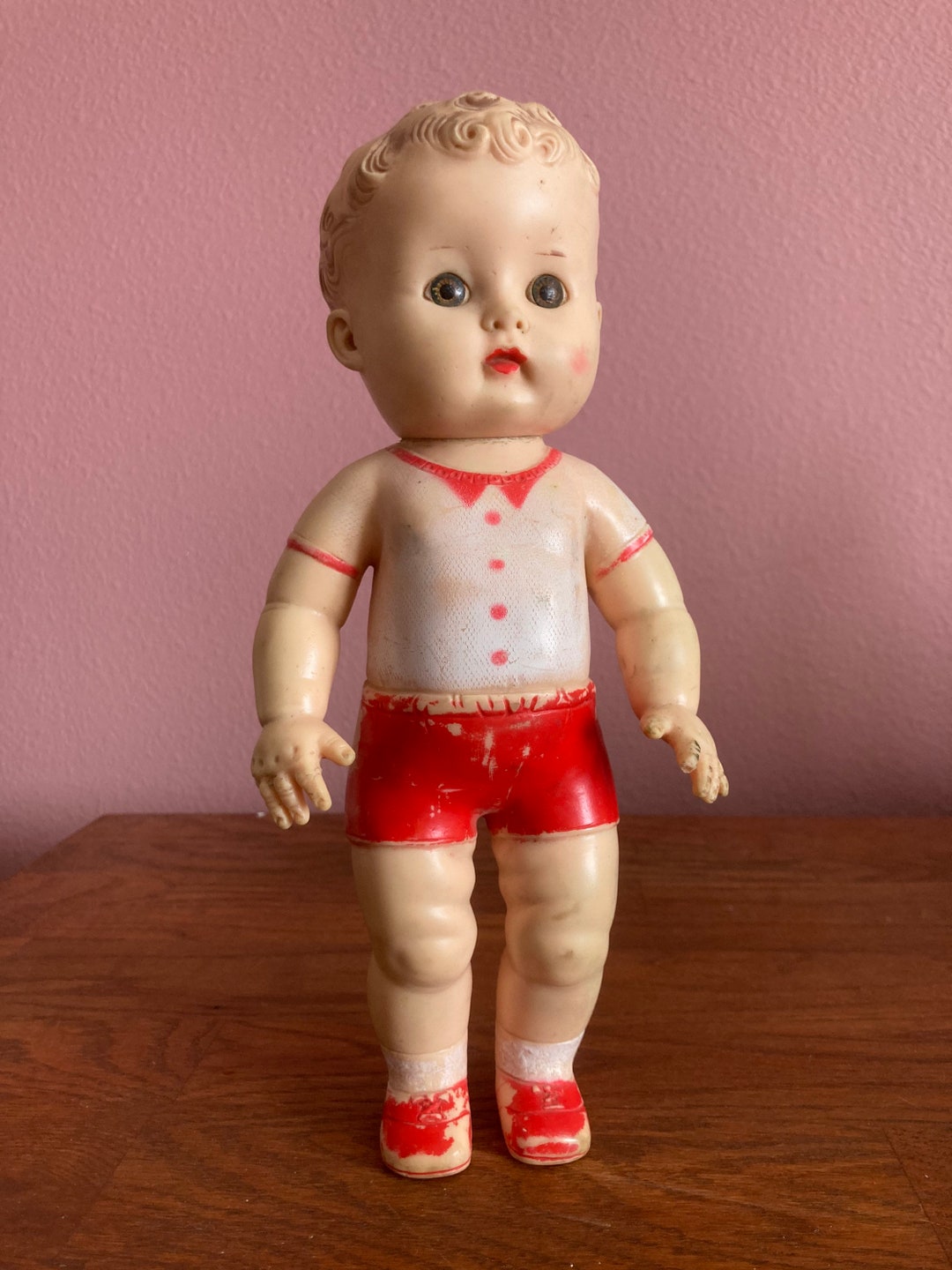 Vintage Sun Rubber Company Little Boy Doll - Etsy
