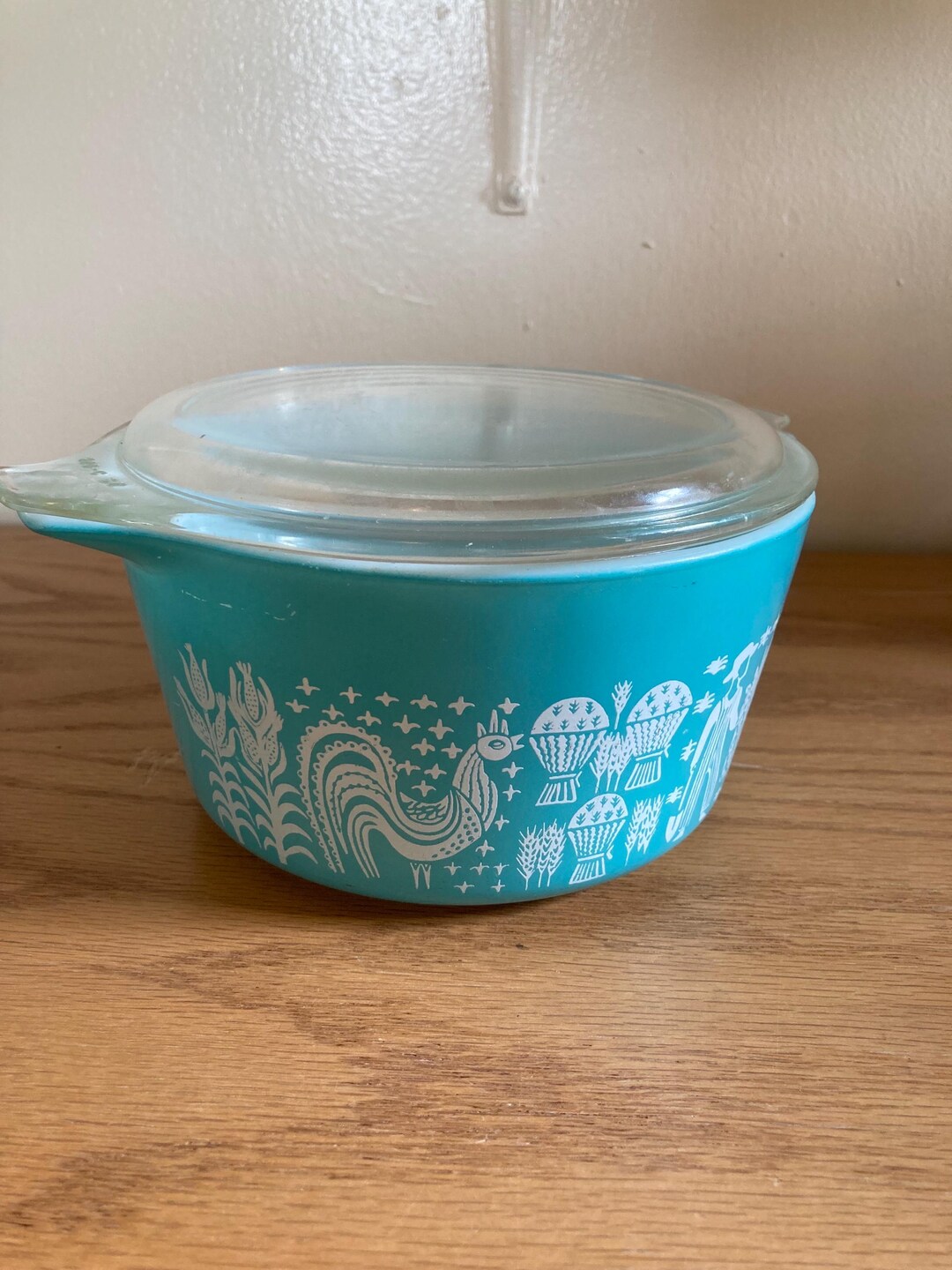 Aqua Pyrex Casserole Dish, Amish Butterprint, 1 Quart - Etsy
