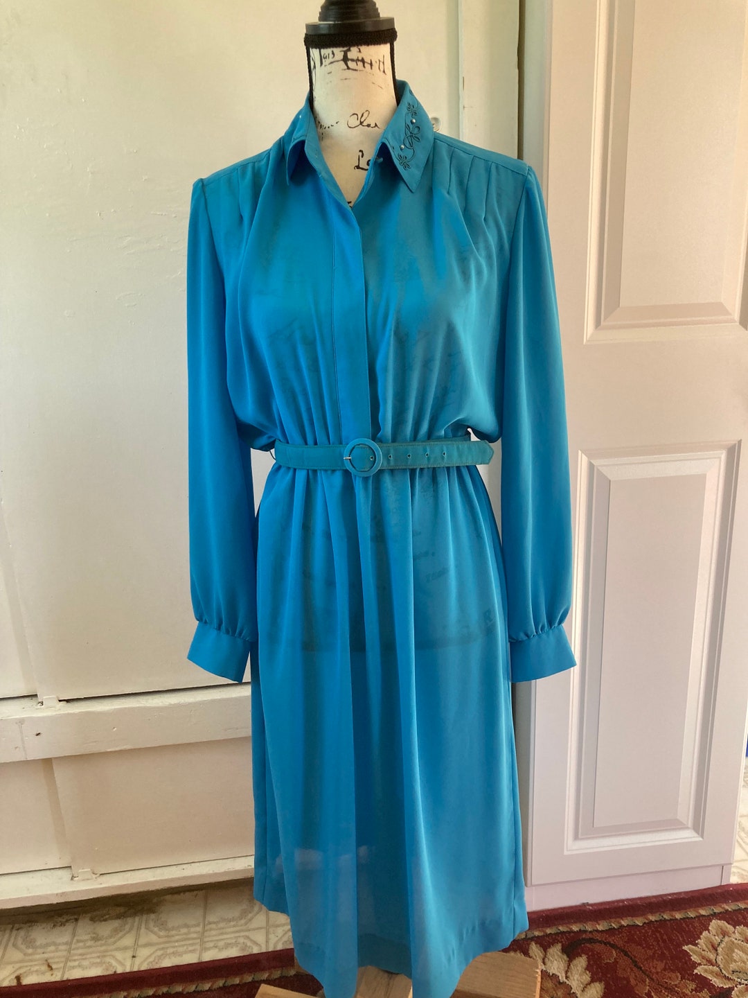 Women’s Bright Blue Vintage Willi of California Dress, Small - Etsy