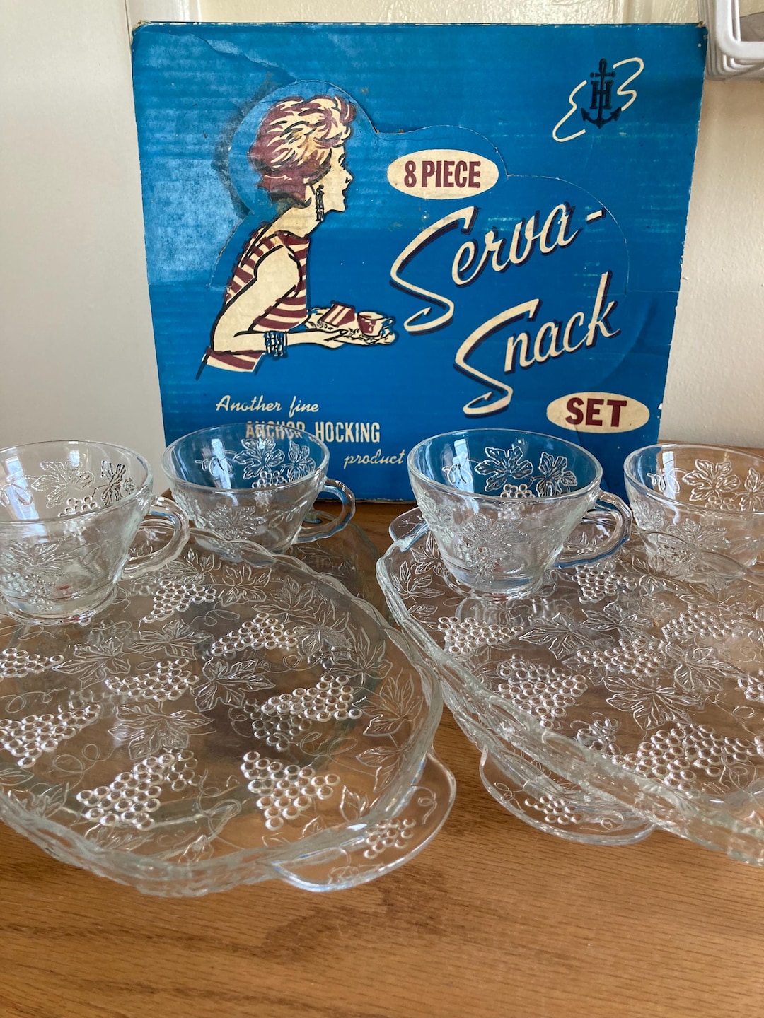Anchor-hocking 8-piece Serva-snack Set - Etsy