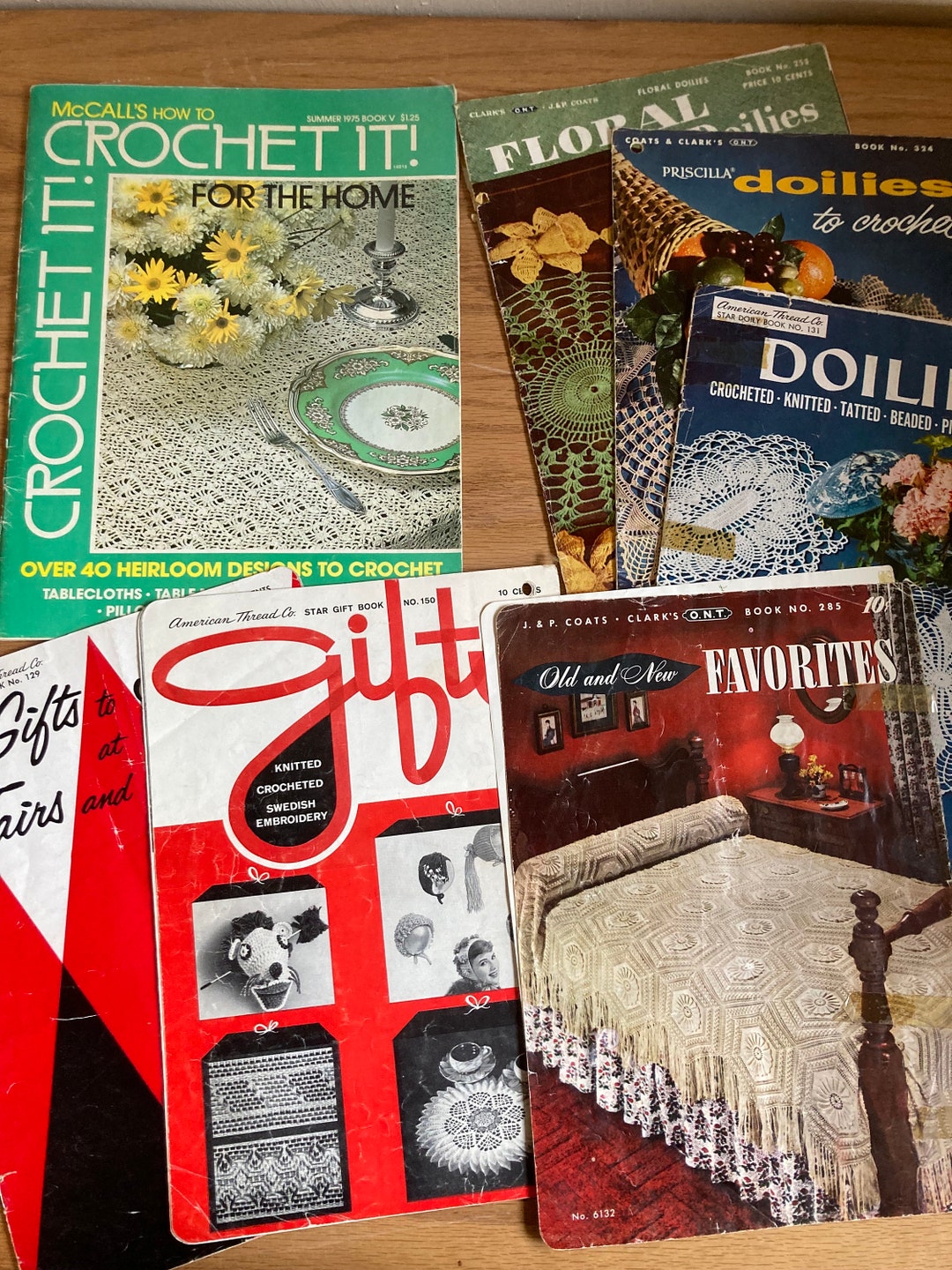 Lot of 7 Vintage Crochet Magazines and Leaflets - Etsy