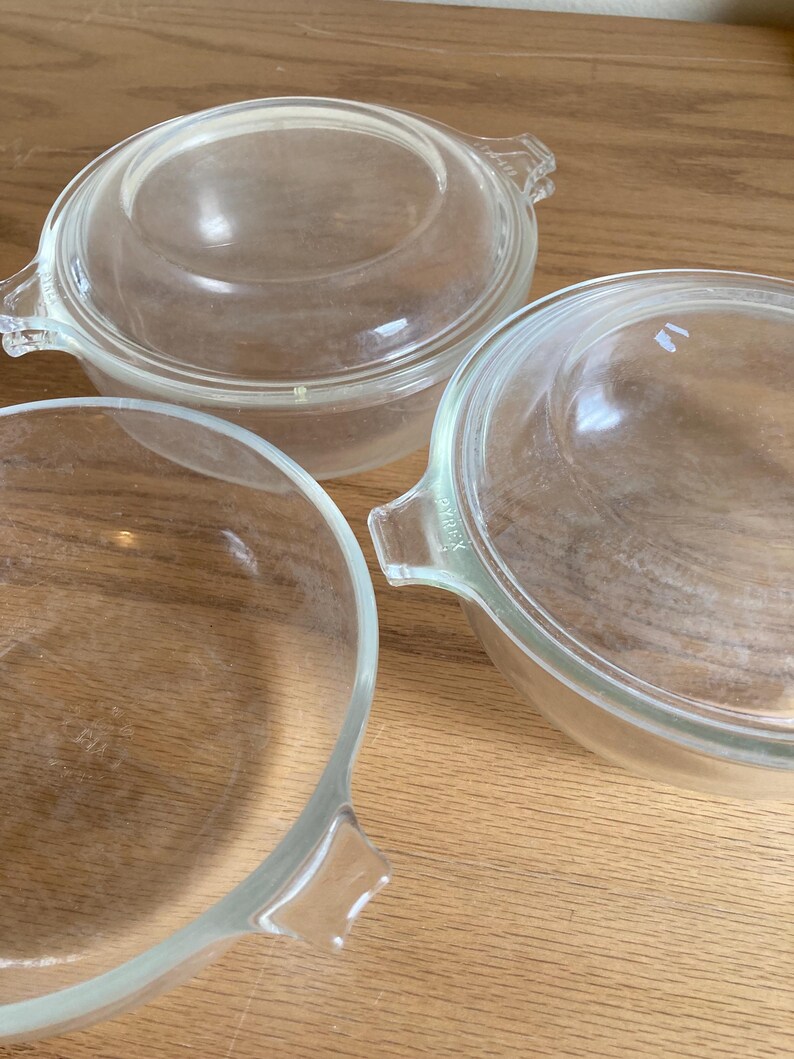 Vintage Clear Glass Pyrex Casserole Dish, 20 Ounce - Etsy