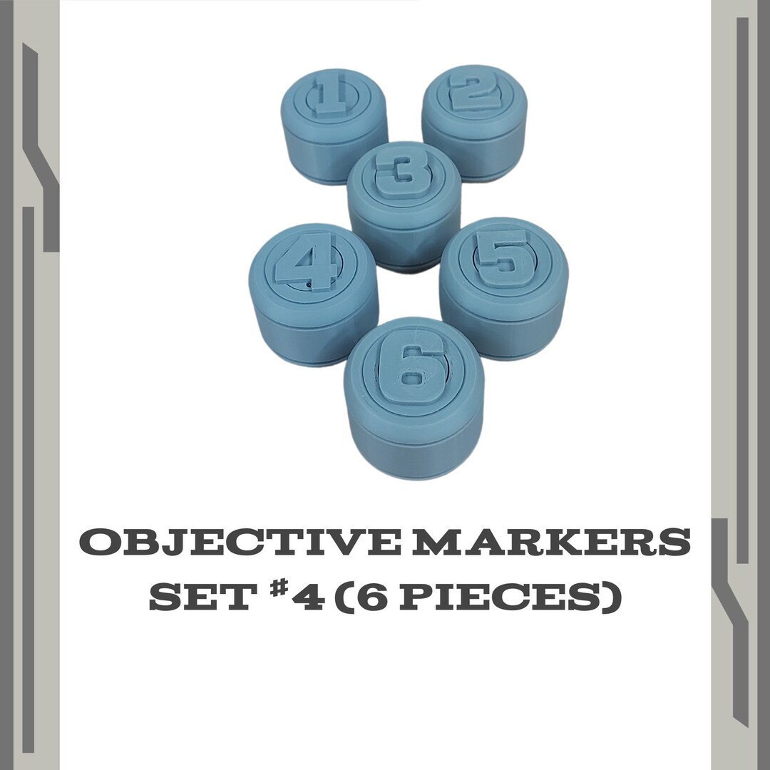 Tabletop Gaming Dungeon Objective Markers, 6 Piece Set Terrain ...