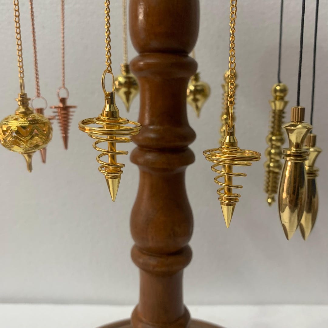 Spiral Coil Brass Dowsing Pendulum | Egyptian Divination Tool | Chakra ...