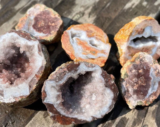 3 GEODES From Mexico Rock Candy Colors and Crystals Break - Etsy