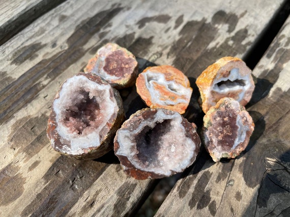 3 GEODES From Mexico Rock Candy Colors and Crystals Break | Etsy