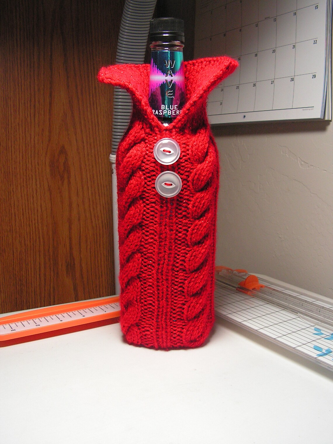 Sparkly Red Wine Bottle Cover, Wine Bottle Sweater, Home Decor ...