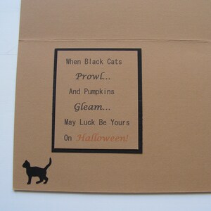 Halloween Card Halloween Cat Card Happy Halloween Card - Etsy