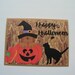 Halloween Card Halloween Cat Card Happy Halloween Card - Etsy