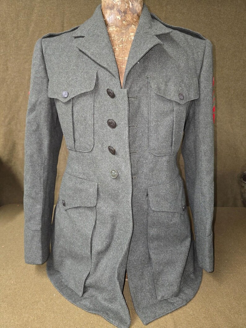 Vintage USMC Uniform Jacket With Rank - Etsy