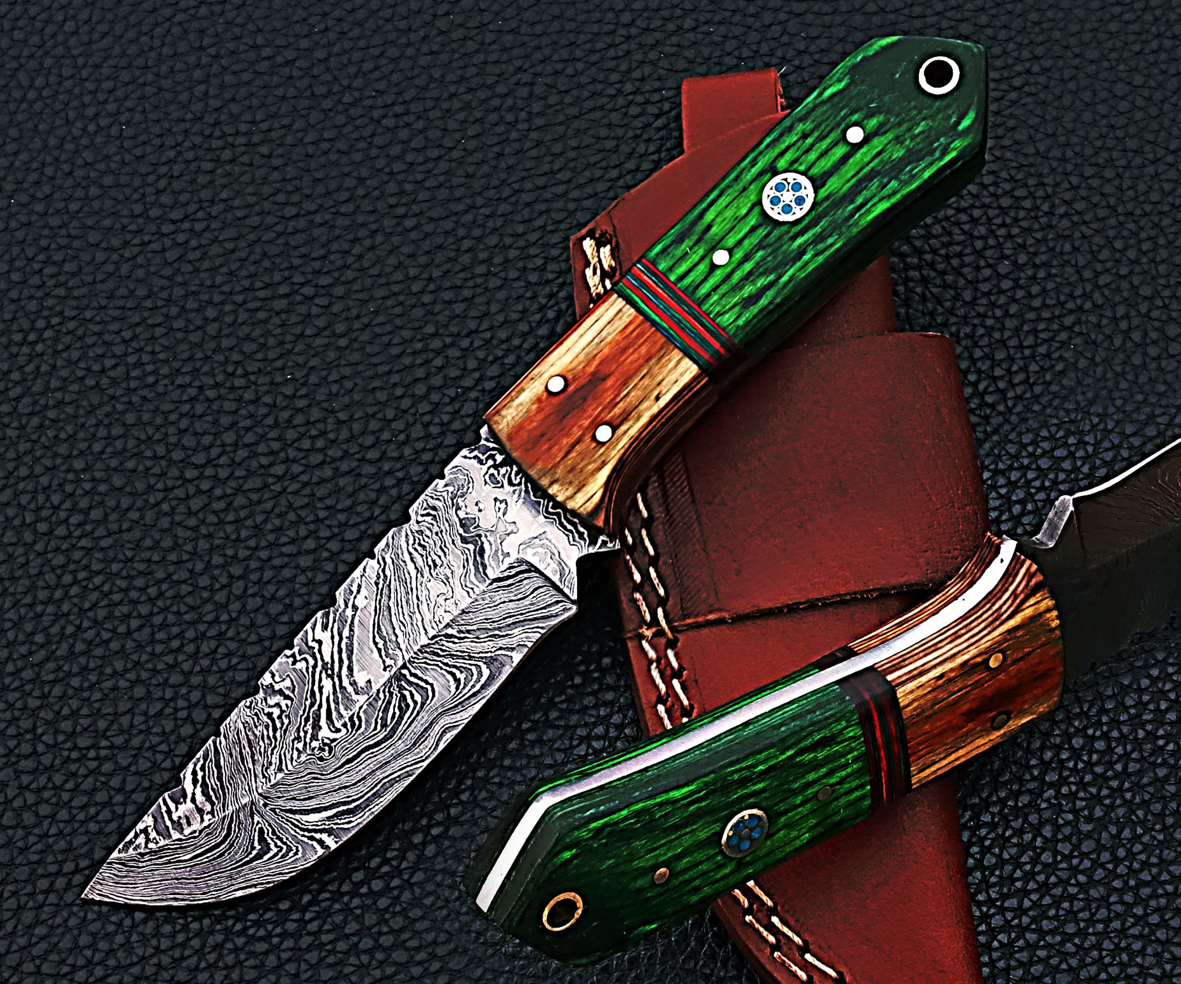 Damascus Steel Blade Knife Custom Handmade Damascus Steel | Etsy