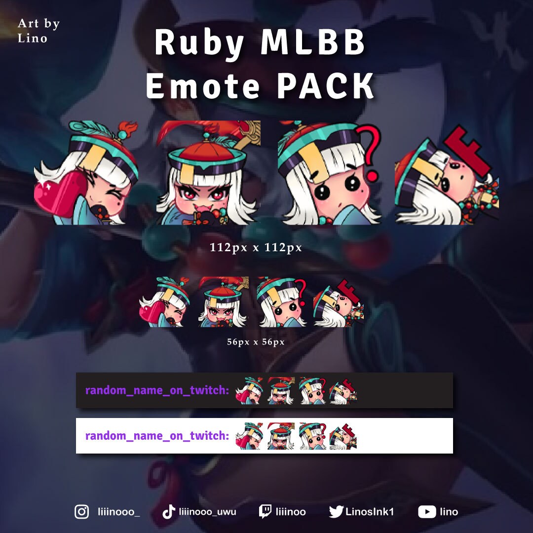 Ruby MLBB Emote Pack - Etsy Australia