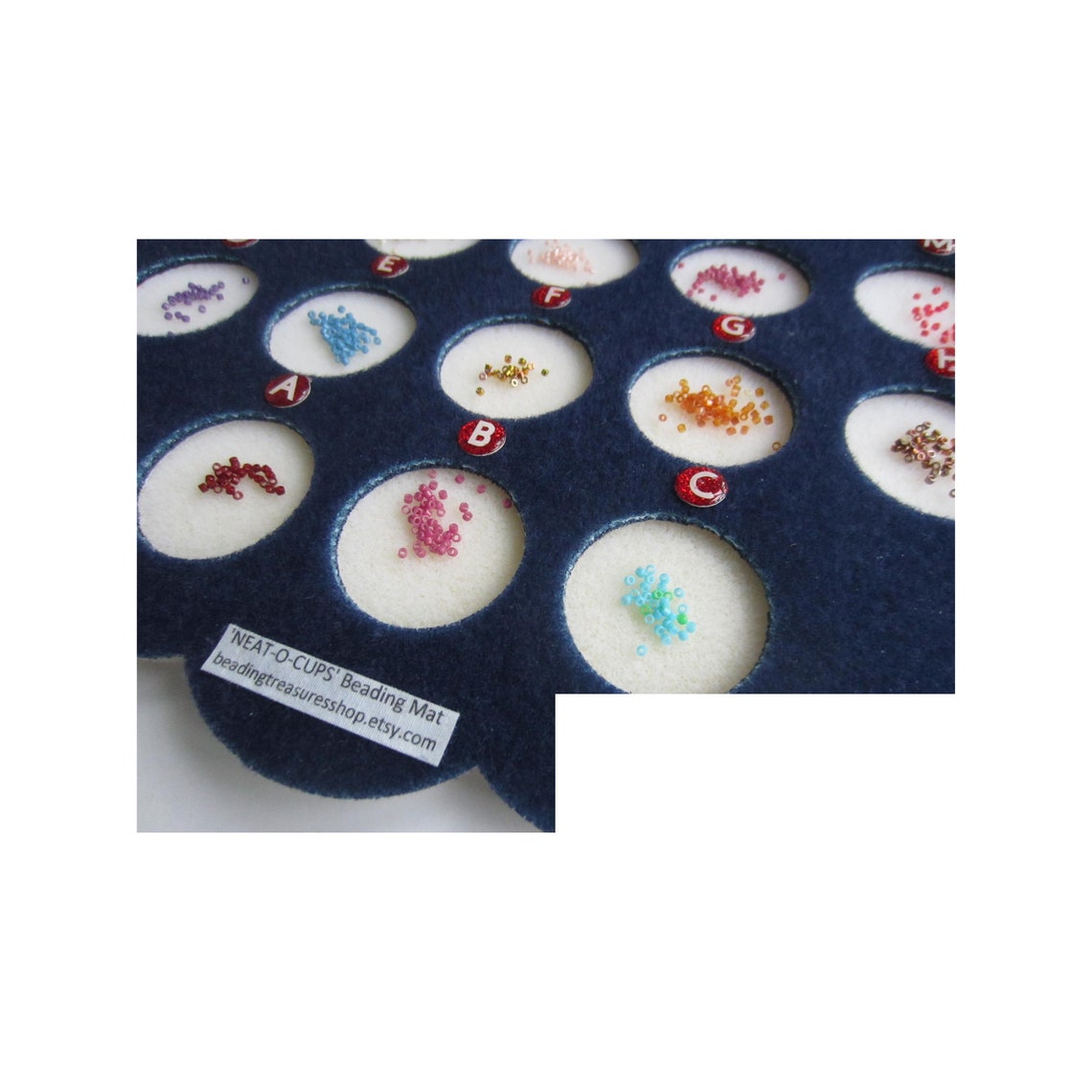 Red White Blue NEAT-O-CUPS Beading Mat Organizer 21 Cups for - Etsy
