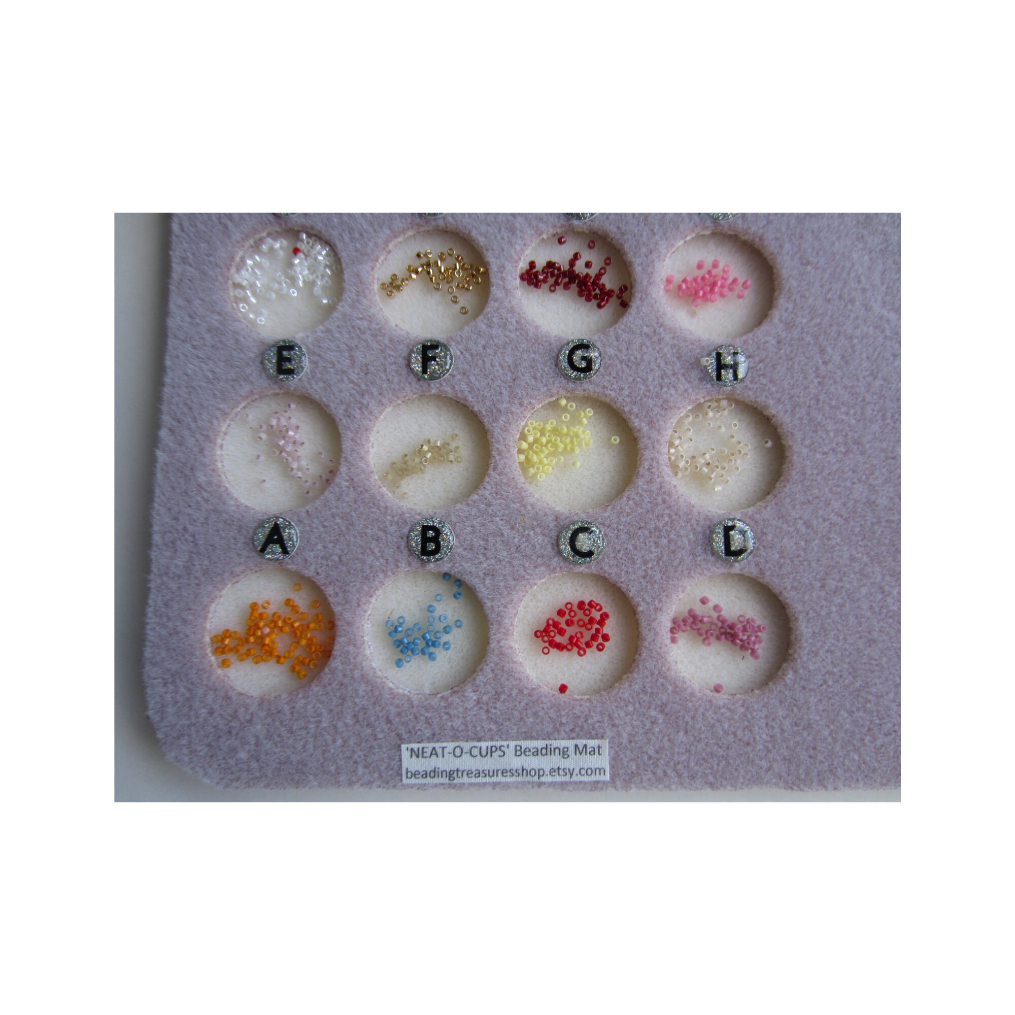 20 Cups Beading Mat Lettered A-T NEAT-O-CUPS Left Handed Bead | Etsy