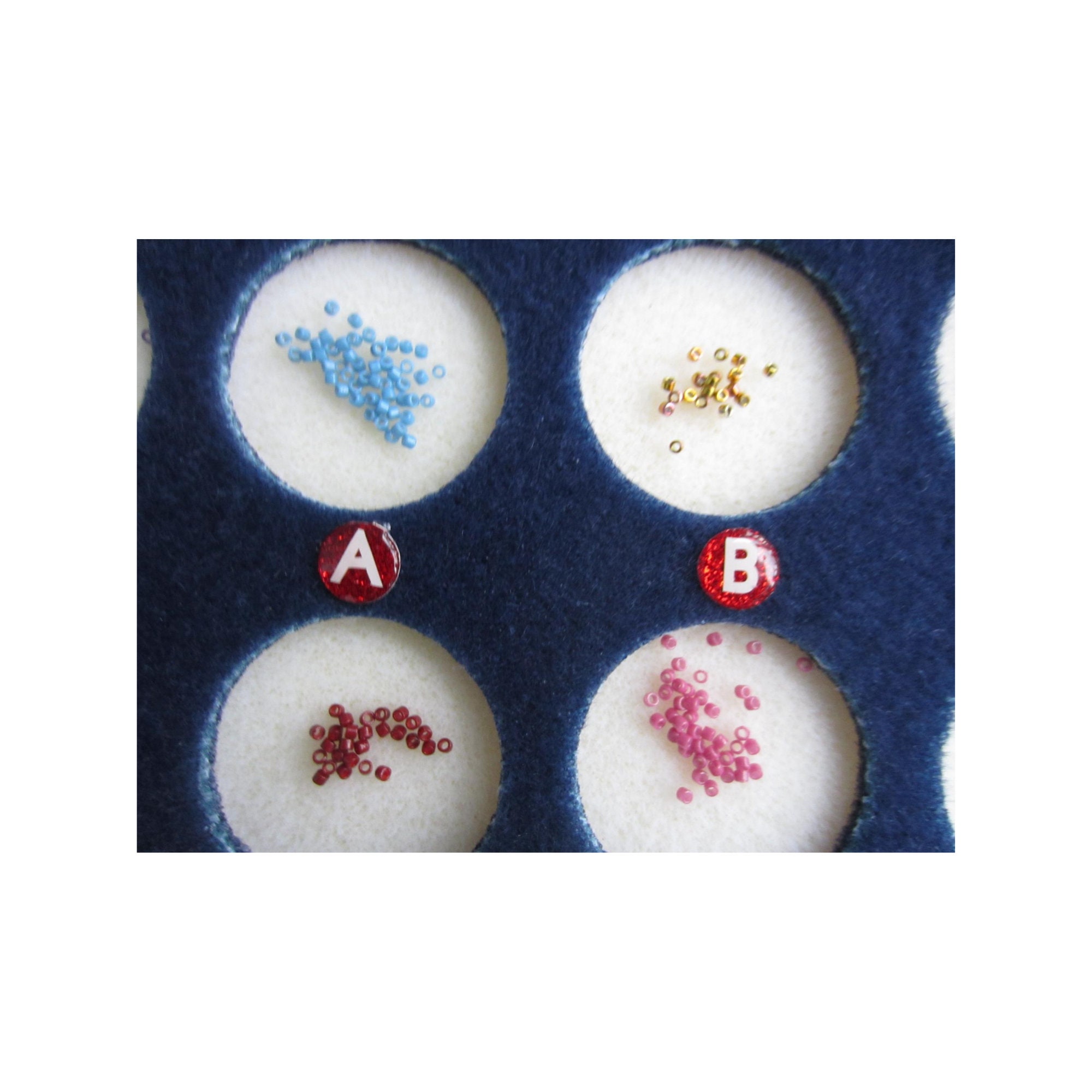 Red White Blue NEAT-O-CUPS Beading Mat Organizer 21 Cups for - Etsy