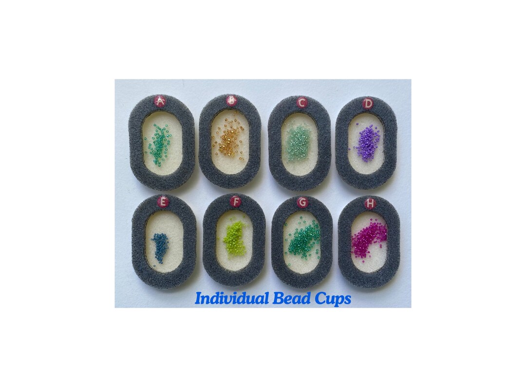 Move Single Lettered Bead Cups Place on Bead Mat Where Needed Set of 8 ...