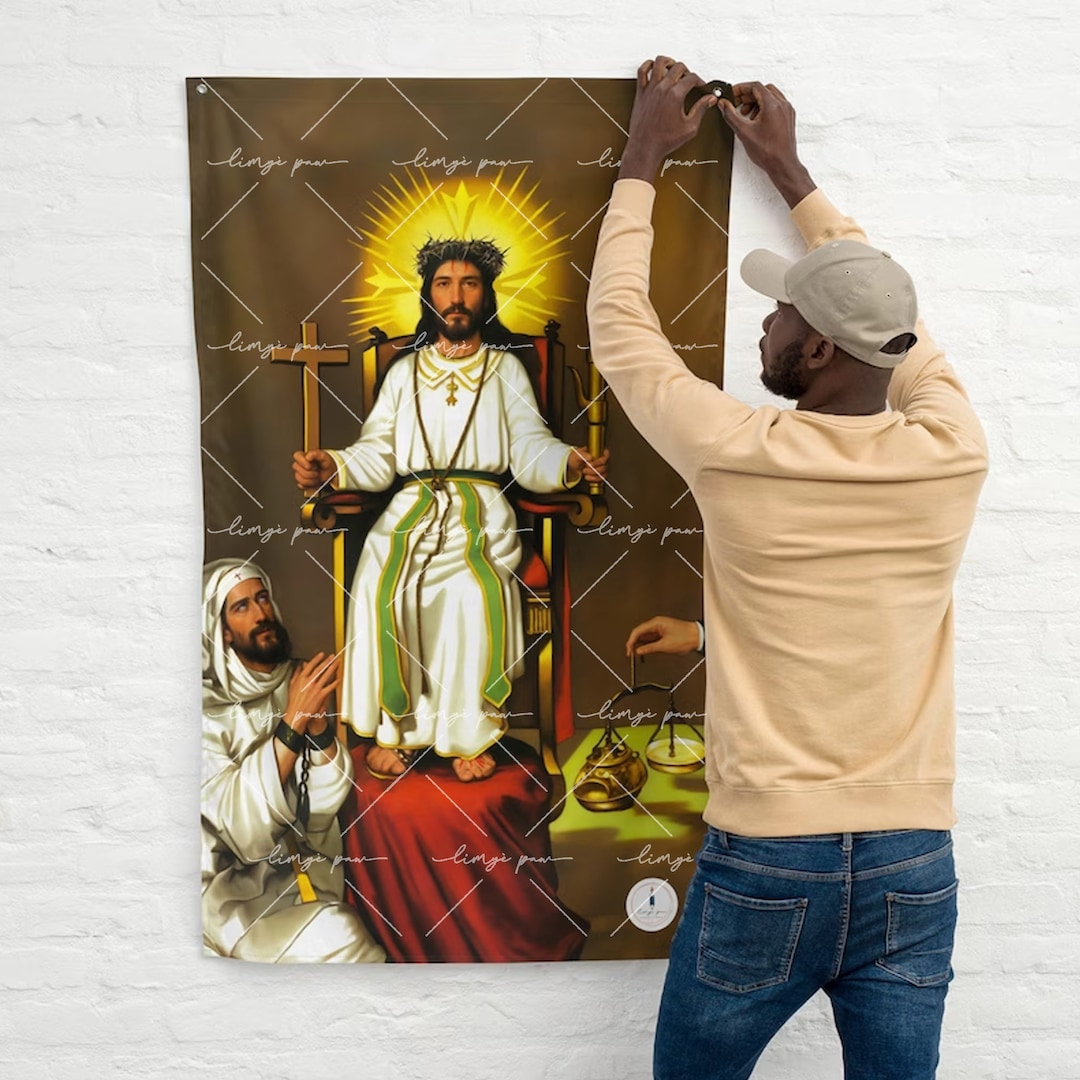 BOSOU TWA KÒN Haitian Vodou Flag | Bossou Drapo Vodou Seremony | Vodou ...