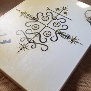 PAPA LEGBA Bejeweled 11"x14" Canvas Frame | Atibon Legba Vèvè | Haitian ...