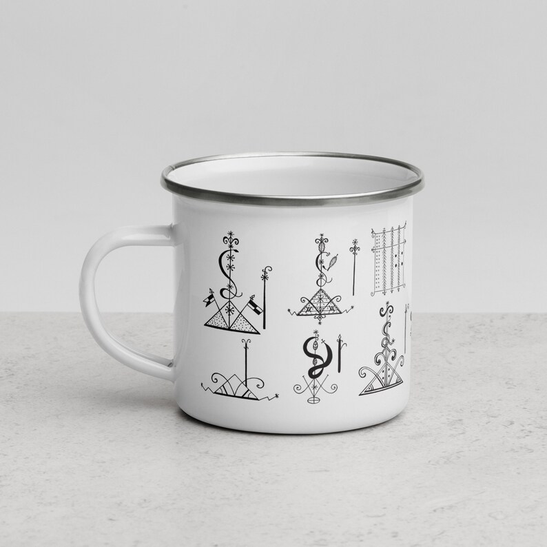PAPA LOKO LOCO Haitian Vodou Vèvès Enamel Mug medium - Etsy
