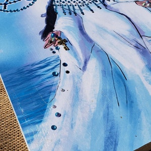 LASIRÈN YEMAYA Hand Bejeweled Haitian Vodou Portrait Hand Bejeweled ...