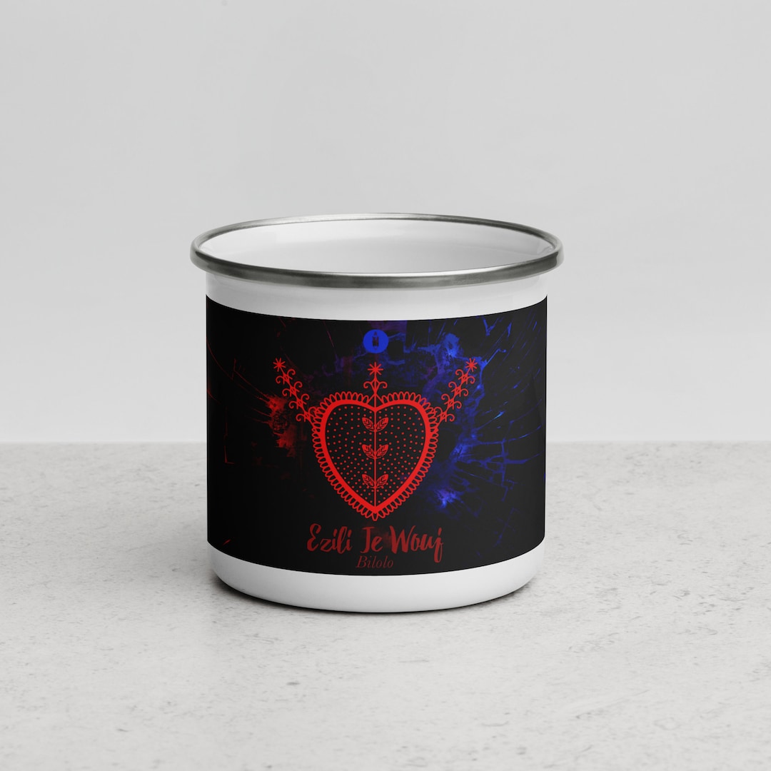 Ezili Je Wouj Enamel Mug | Haitian Vodou Vèvè Ceremony - Etsy