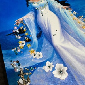 LASIRÈN YEMAYA Hand Bejeweled Haitian Vodou Portrait | Hand Bejeweled ...