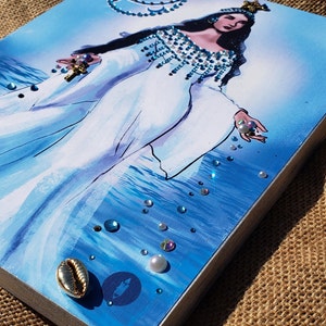 LASIRÈN YEMAYA Hand Bejeweled Haitian Vodou Portrait Hand Bejeweled ...