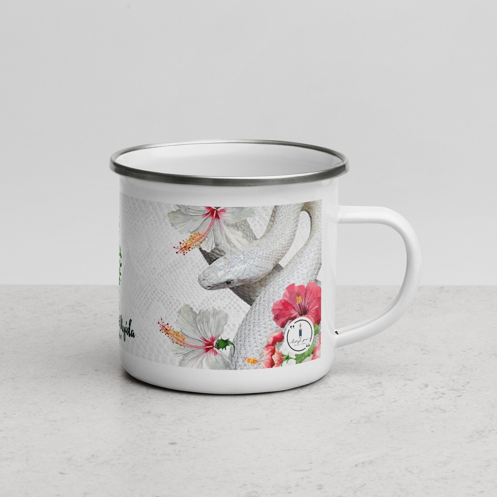 DAMBALLAH AYIDA WEDO #2 Haitian Vodou Vèvè Enamel Mug **medium Size ...