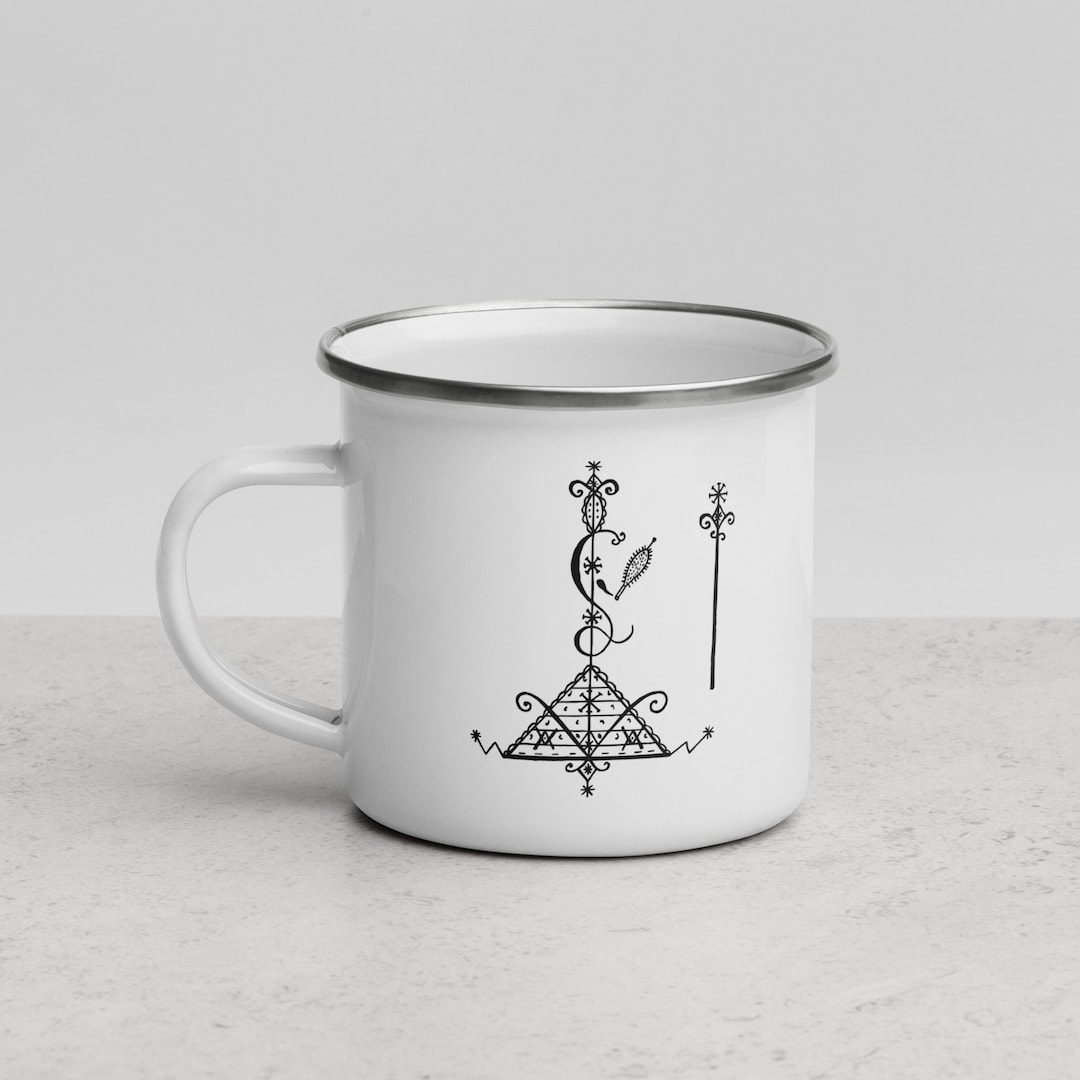 PAPA LOKO | Loco Ati-sou Haitian Vodou Vèvè Enamel Mug **medium Size ...