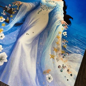 LASIRÈN YEMAYA Hand Bejeweled Haitian Vodou Portrait | Hand Bejeweled ...