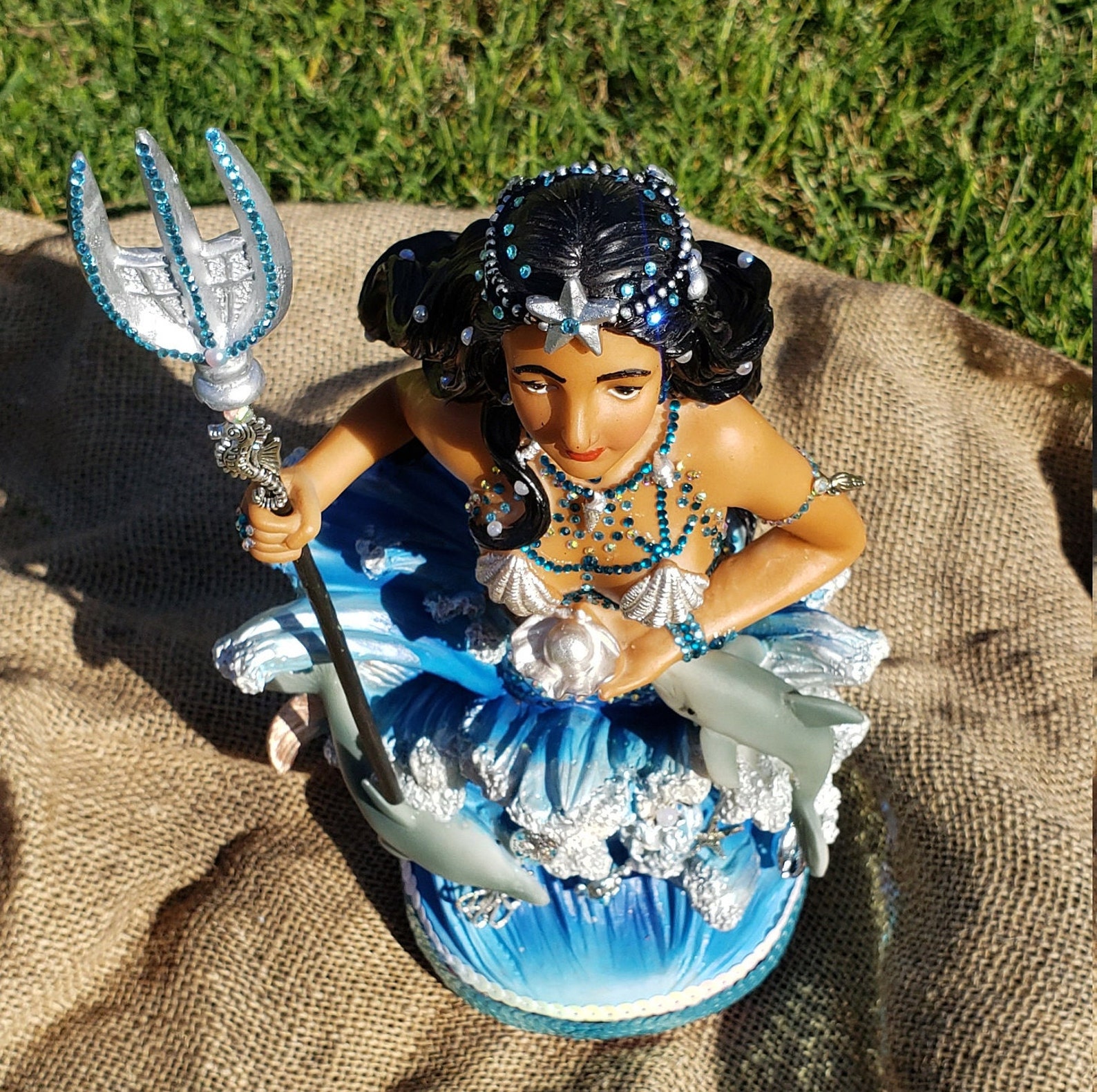 YEMAYA With Mermaid Tail Statue 12 La Sirèn Statue - Etsy