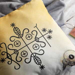 LEGBA | Atibon Legba | Papa Legba Haitian Vodou Vèvè Premium Pillow - Etsy