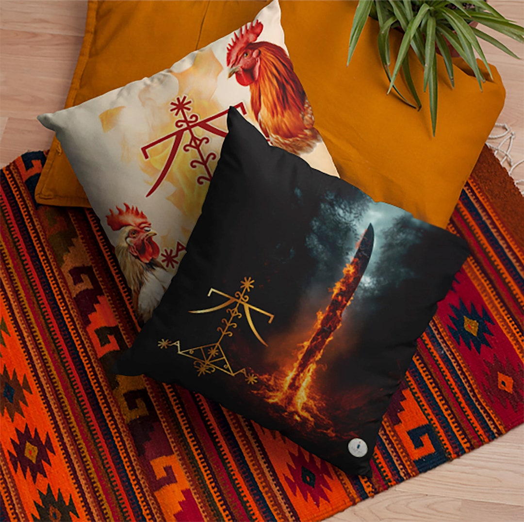 OGOU FERAY Vèvè Pillow | Double-sided Pillow - Etsy