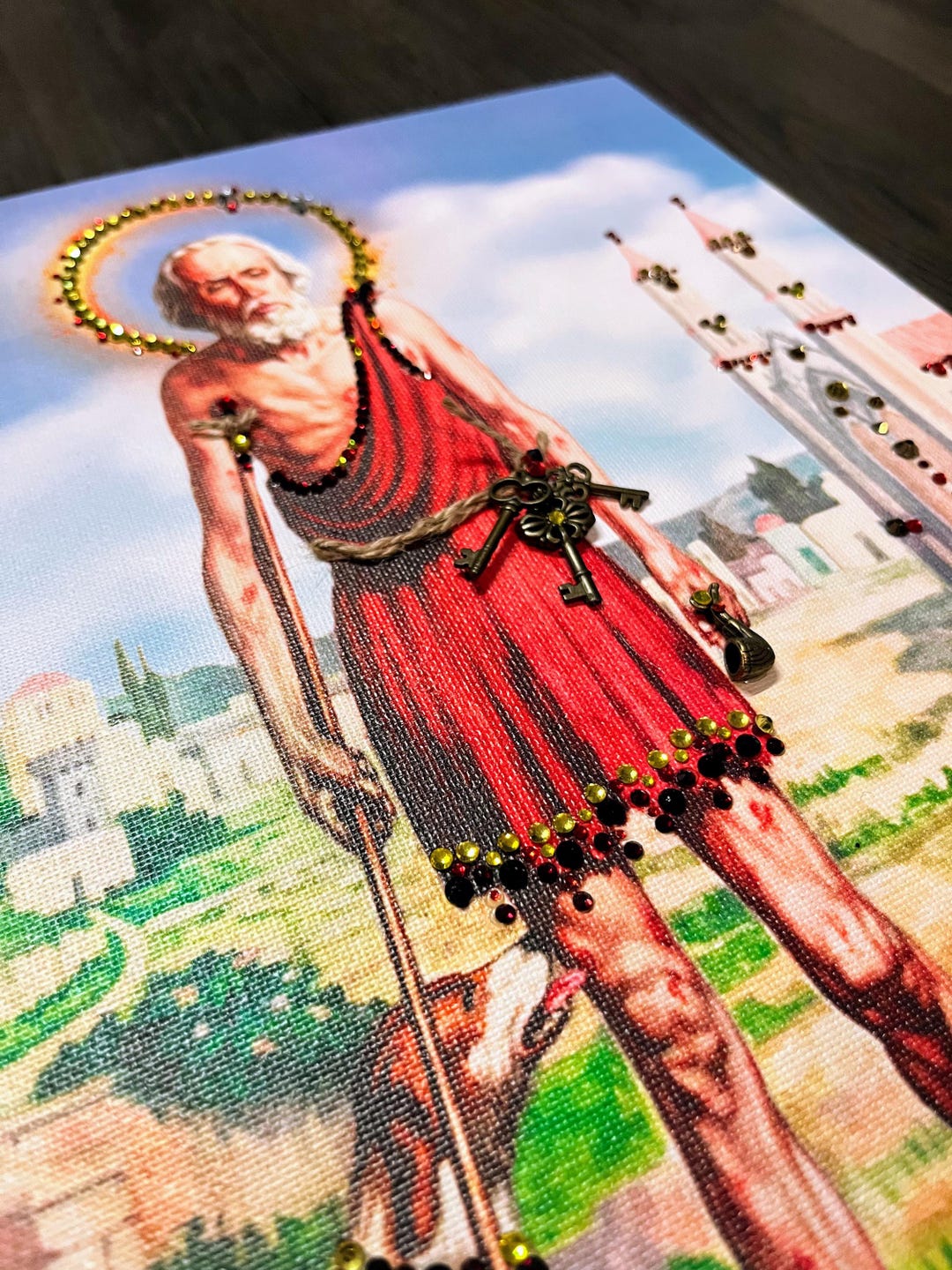 PAPAP LEGBA Hand Bejeweled Haitian Vodou Portrait | Hand Bejeweled ...