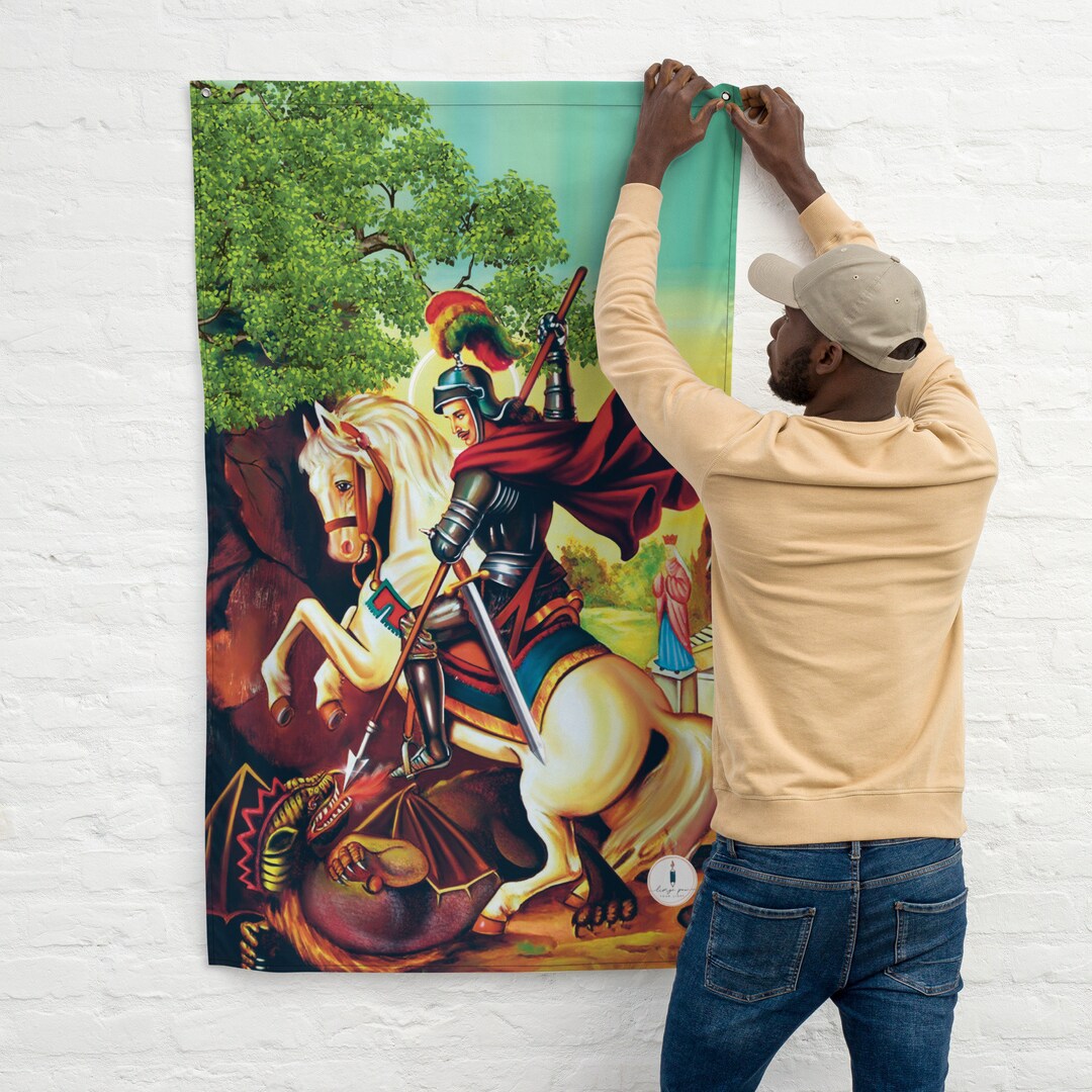 OGOU FERAY Flag Saint Georges Drapo Lwa Sen Jòj Drapo - Etsy