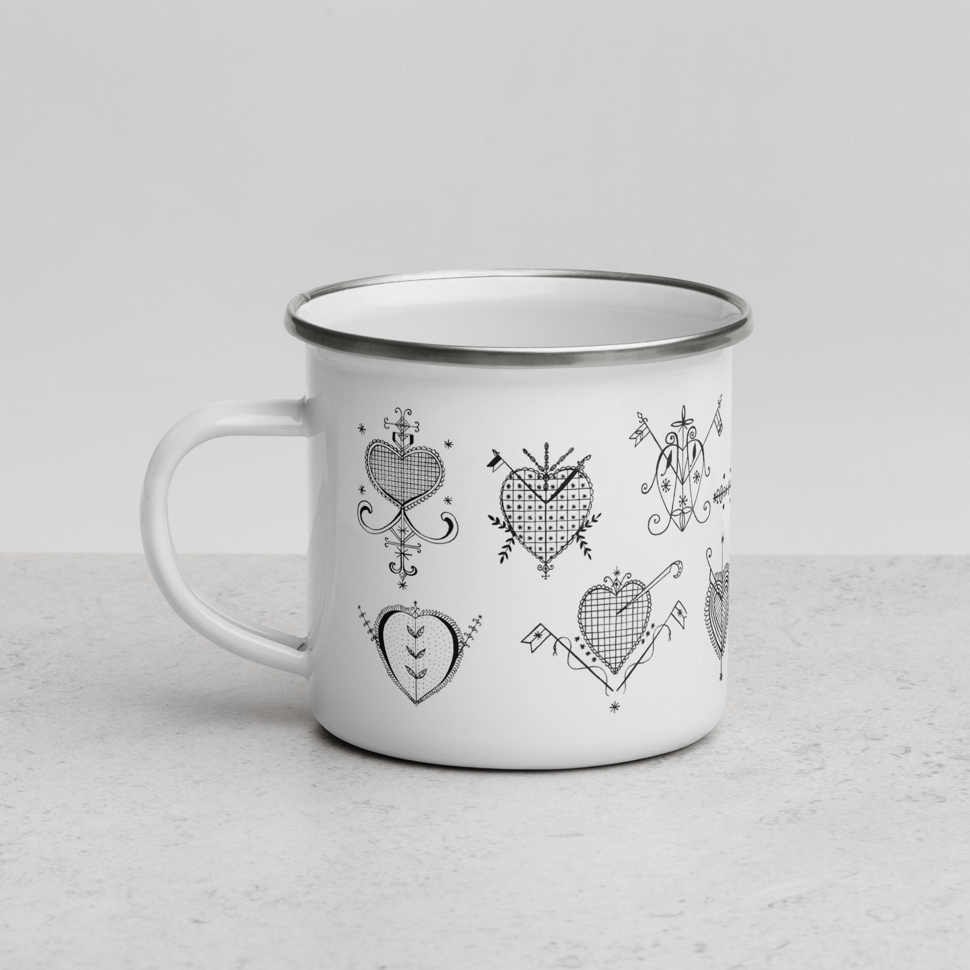 EZILI DANTO Eskòt Petro Haitian Vodou Vèvès Enamel Mug **medium Size ...